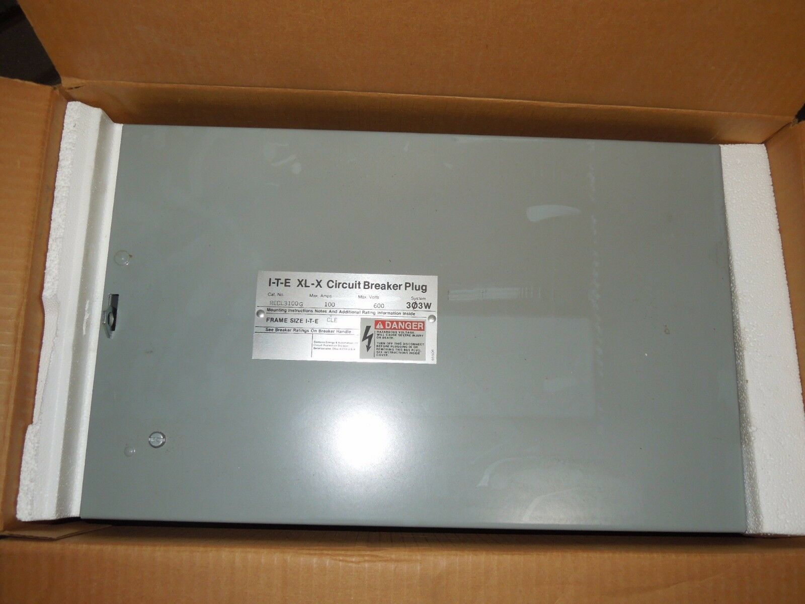 Siemens RECL3100G 100A 3ph 3W w/ Ground 600V ITE Busway System Plug ...