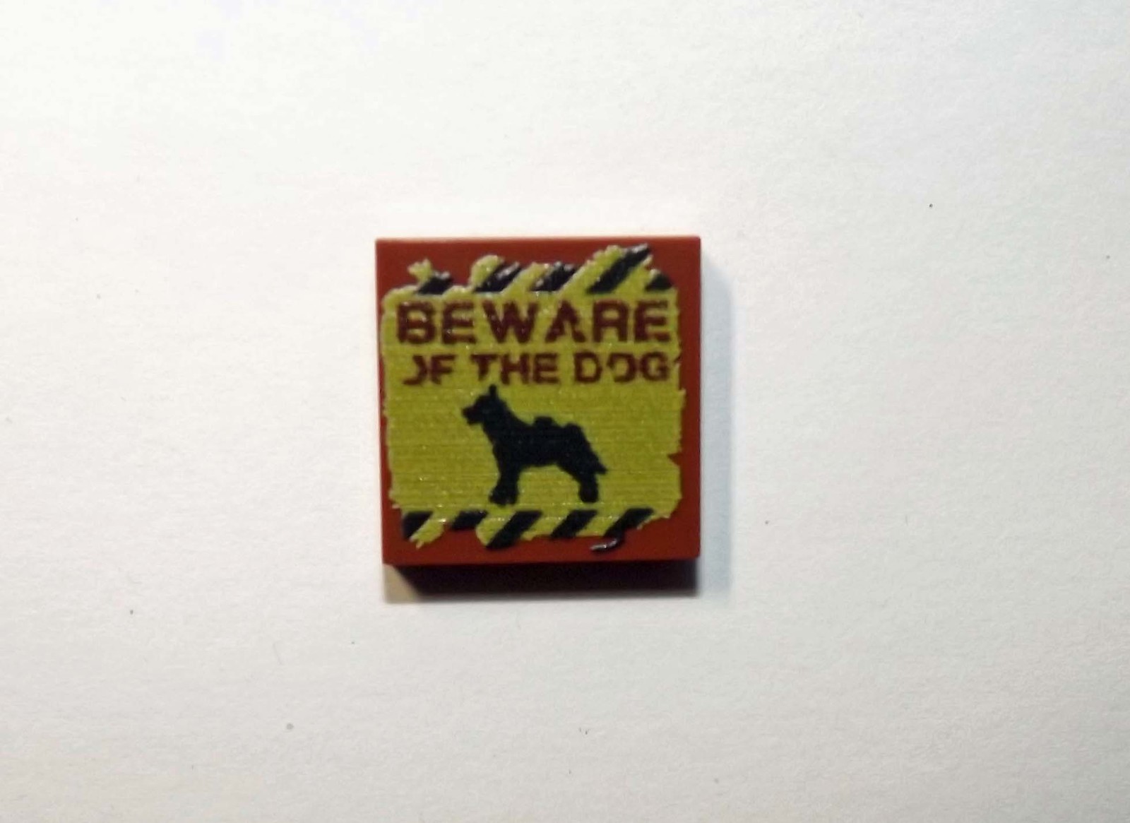 Beware Of Dog Sign 2X2 Horror Construction Piece Collectible ...