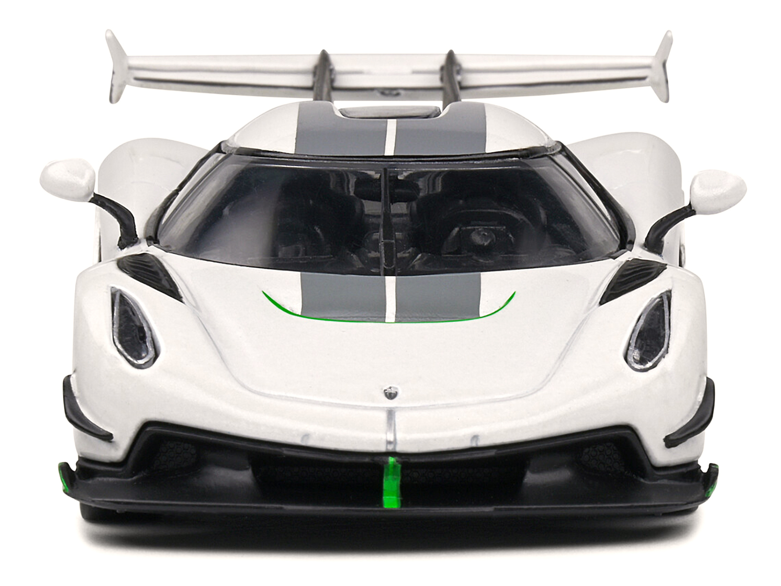 2021 Koenigsegg Jesko Pearl White Metallic with Gray Stripes 1/43 ...