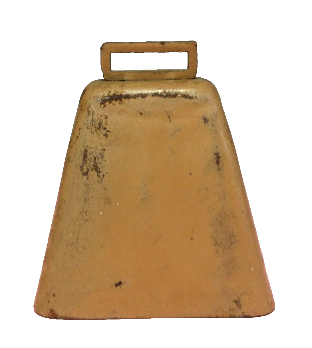 Vintage Copper Colored Large Metal Cow Bell Original Clapper 4" tall ...