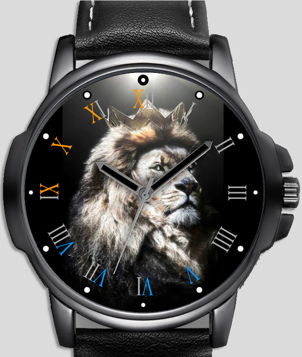 Lion With Crown Portrait Unique Wrist Watch FAST UK - Watches, Parts ...