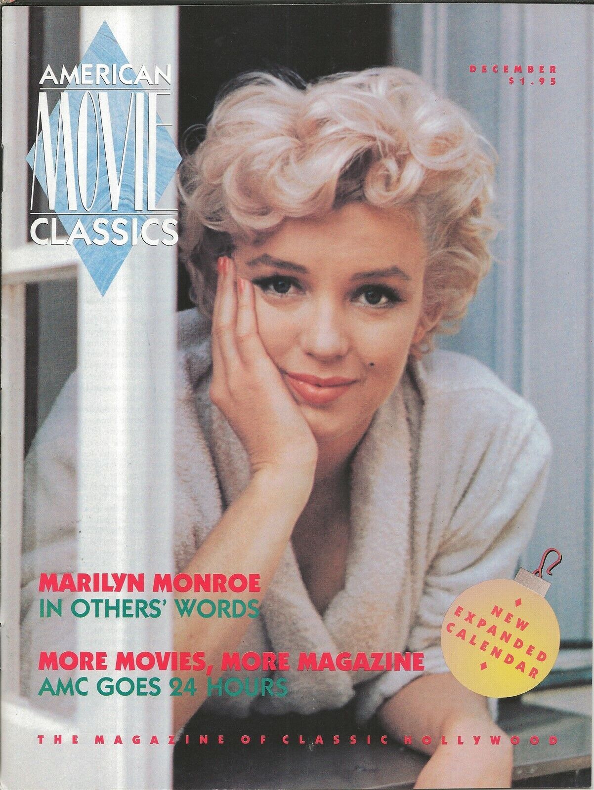 ORIGINAL Vintage Dec 1990 AMC Magazine Marilyn Monroe Charlie Chaplin ...