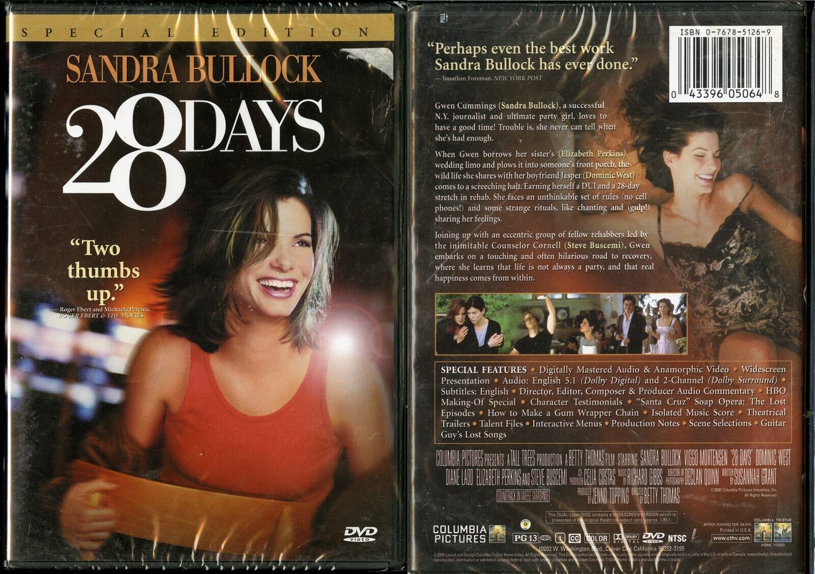 28 DAYS SPECIAL EDITION WD DVD SANDRA BULLOCK AZURA SKYE SONY VIDEO NEW ...