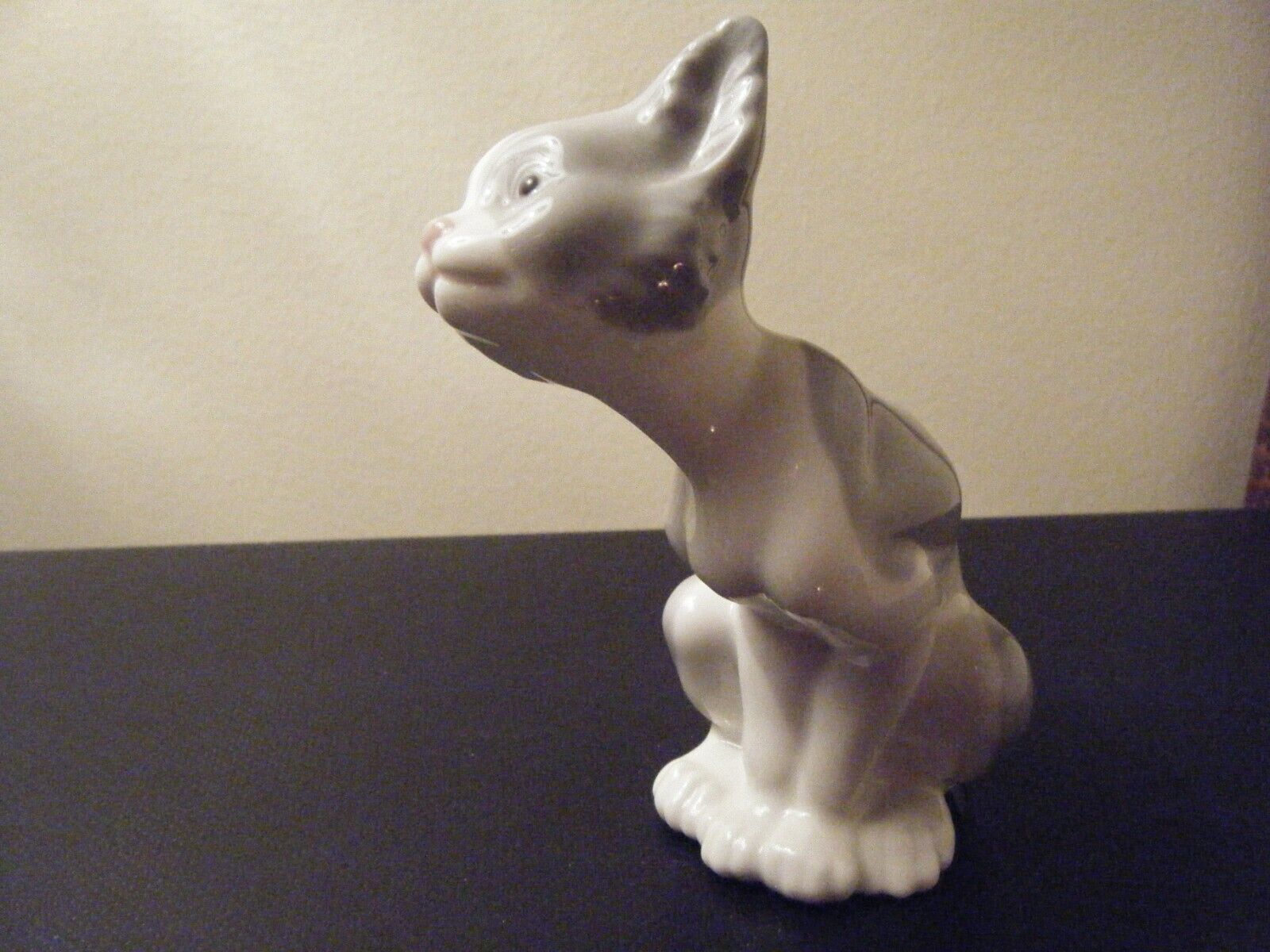 Lladro Cat Kitten Feed Me 5113 Figurine 5.25" Grey White Porcelain 1981 ...