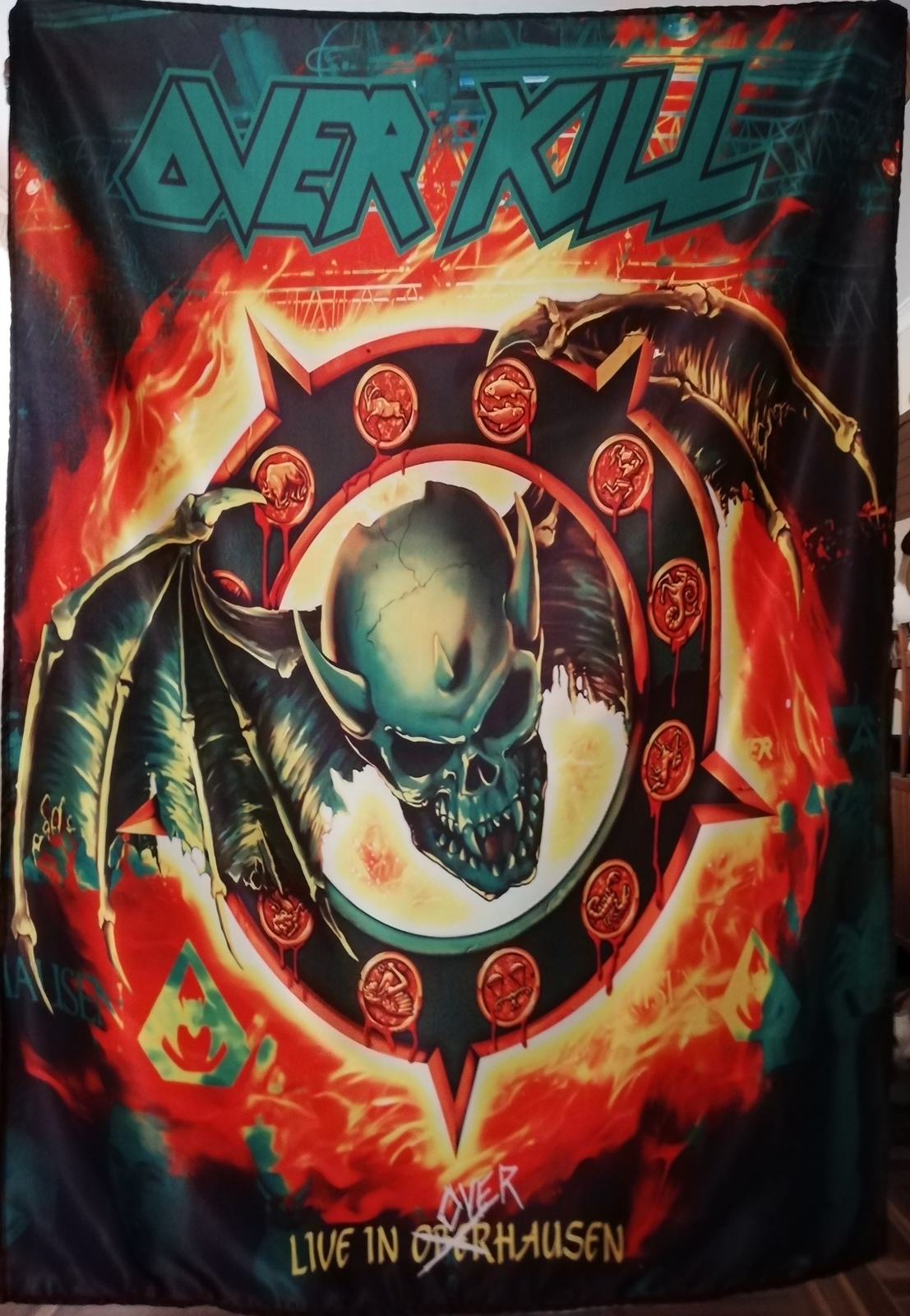 OVERKILL Live in Overhausen FLAG CLOTH POSTER BANNER CD Thrash Metal ...