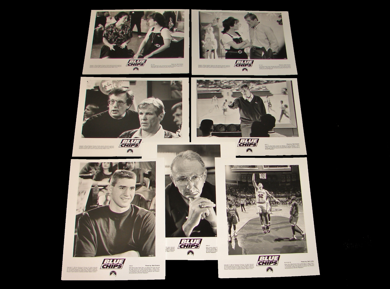 7 1994 BLUE CHIPS 8x10 Movie Press Photos Nick Nolte Mary McDonnell ...