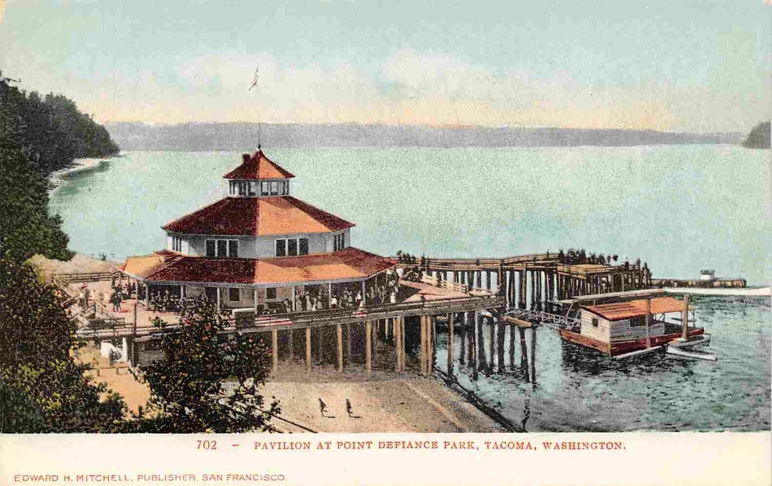 Point Defiance Park Pavilion Steamer Dock Tacoma Washington 1905c ...
