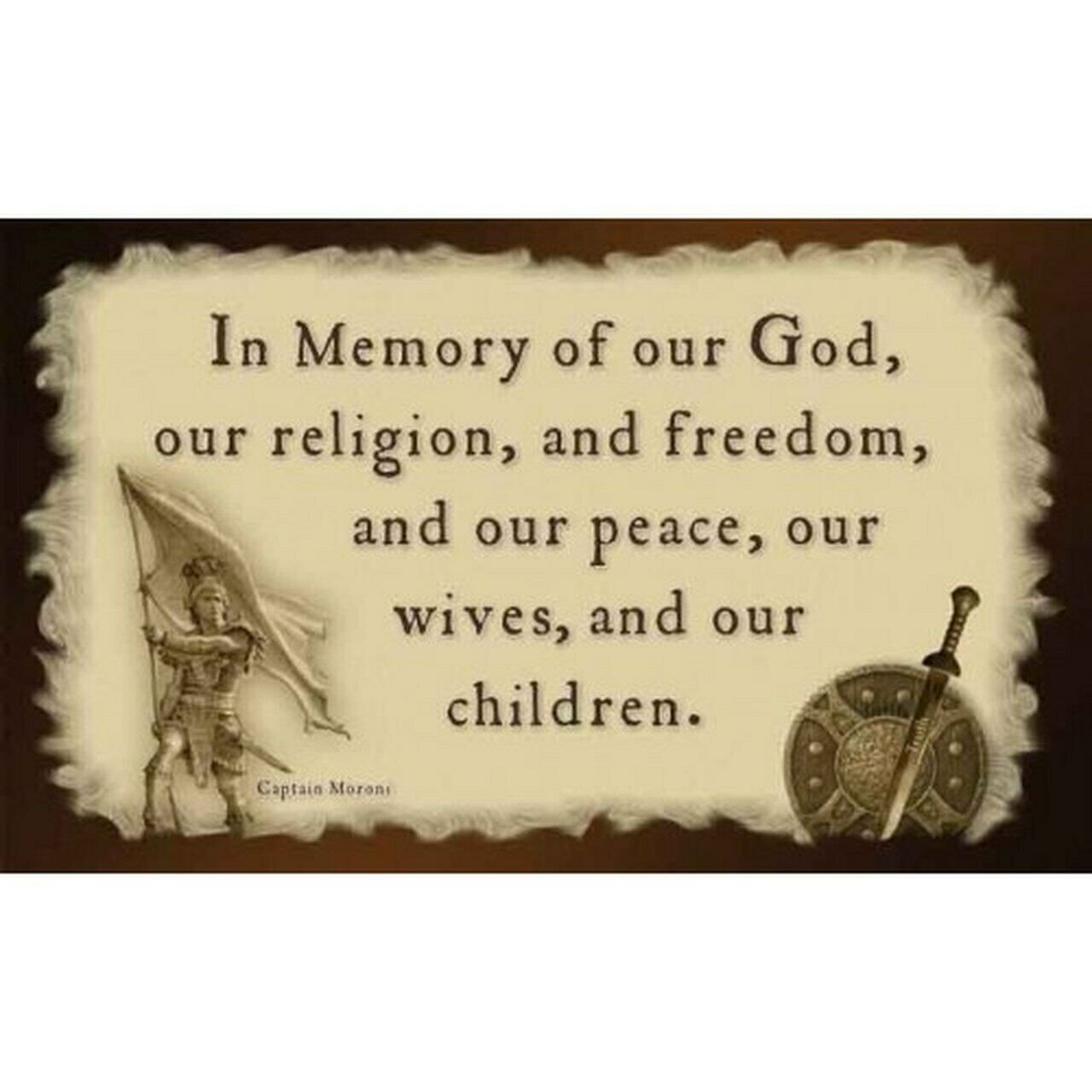 CAPTAIN MORONI TITLE OF LIBERTY LATTER DAY SAINTS LDS JOSEPH SMITH ...