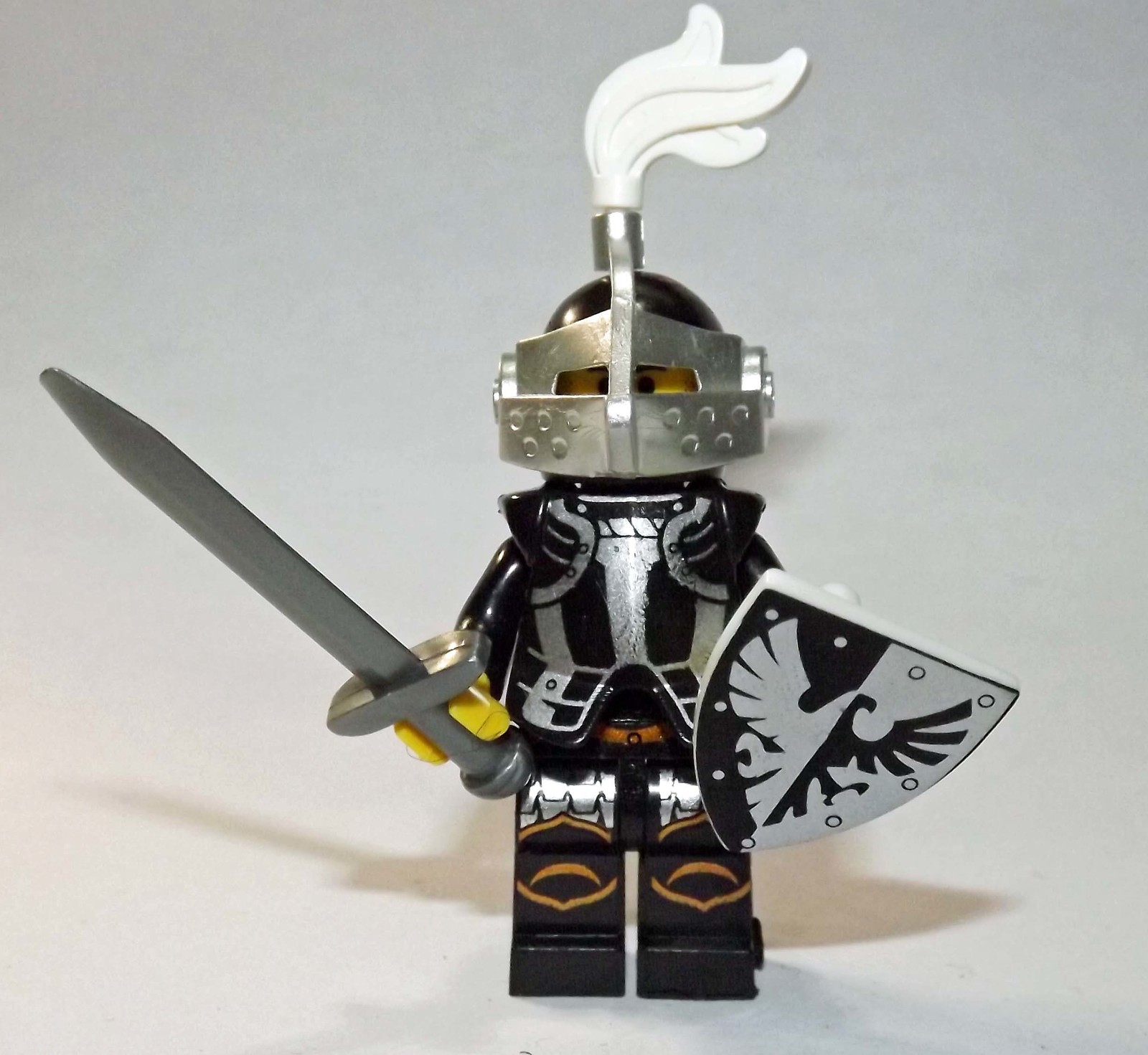 Black And White Knight Soldier Castle Army Crusades Custom Minifigures ...