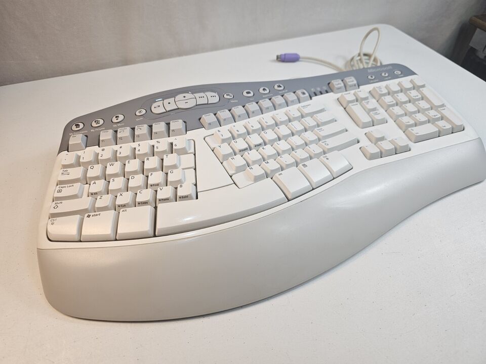 Microsoft Natural Multimedia Keyboard Ergonomic Comfort 1.0A Model ...