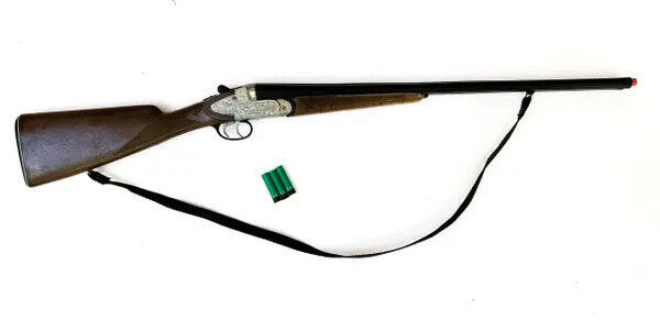 Gonher Beretta Style Side by Side Shotgun 34″ Long Diecast Cap Gun Rifle Spain - Diecast
