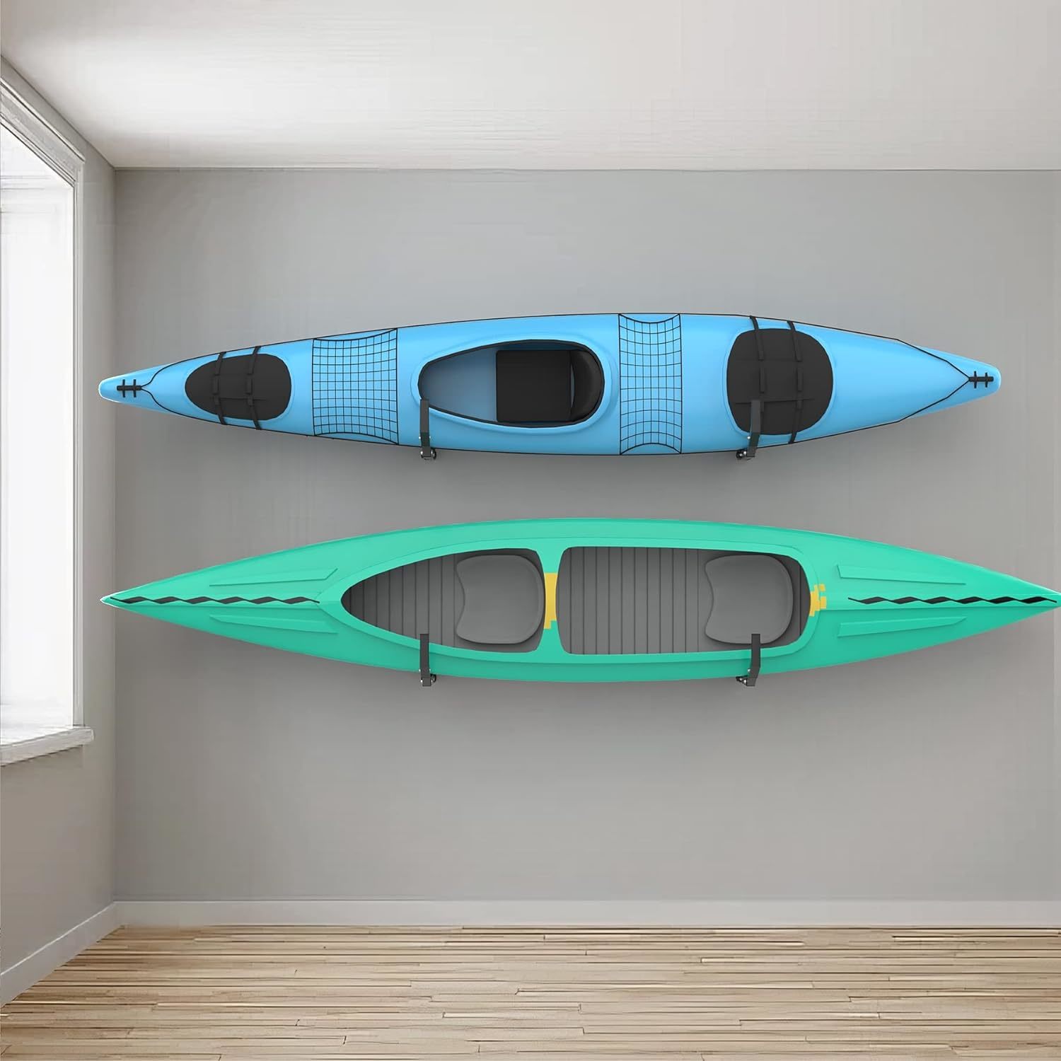 Walmann Wall Mount Kayak Storage Rack - Kayaks