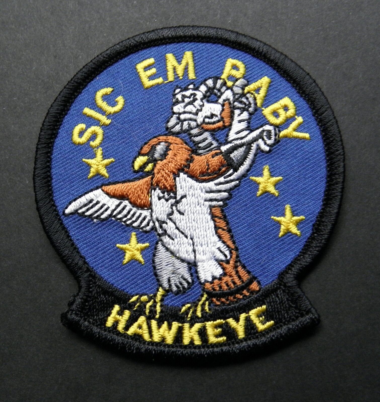 US NAVY USN TOMCAT SIC EM BABY HAWKEYE EMBROIDERED PATCH 3.3 INCHES ...