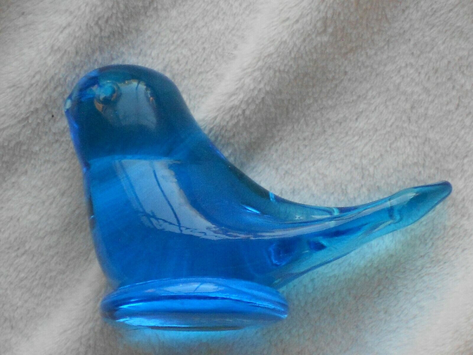 Leo Ward Bluebird of Happiness Blue Glass Bird Figurine Terra Studio ...