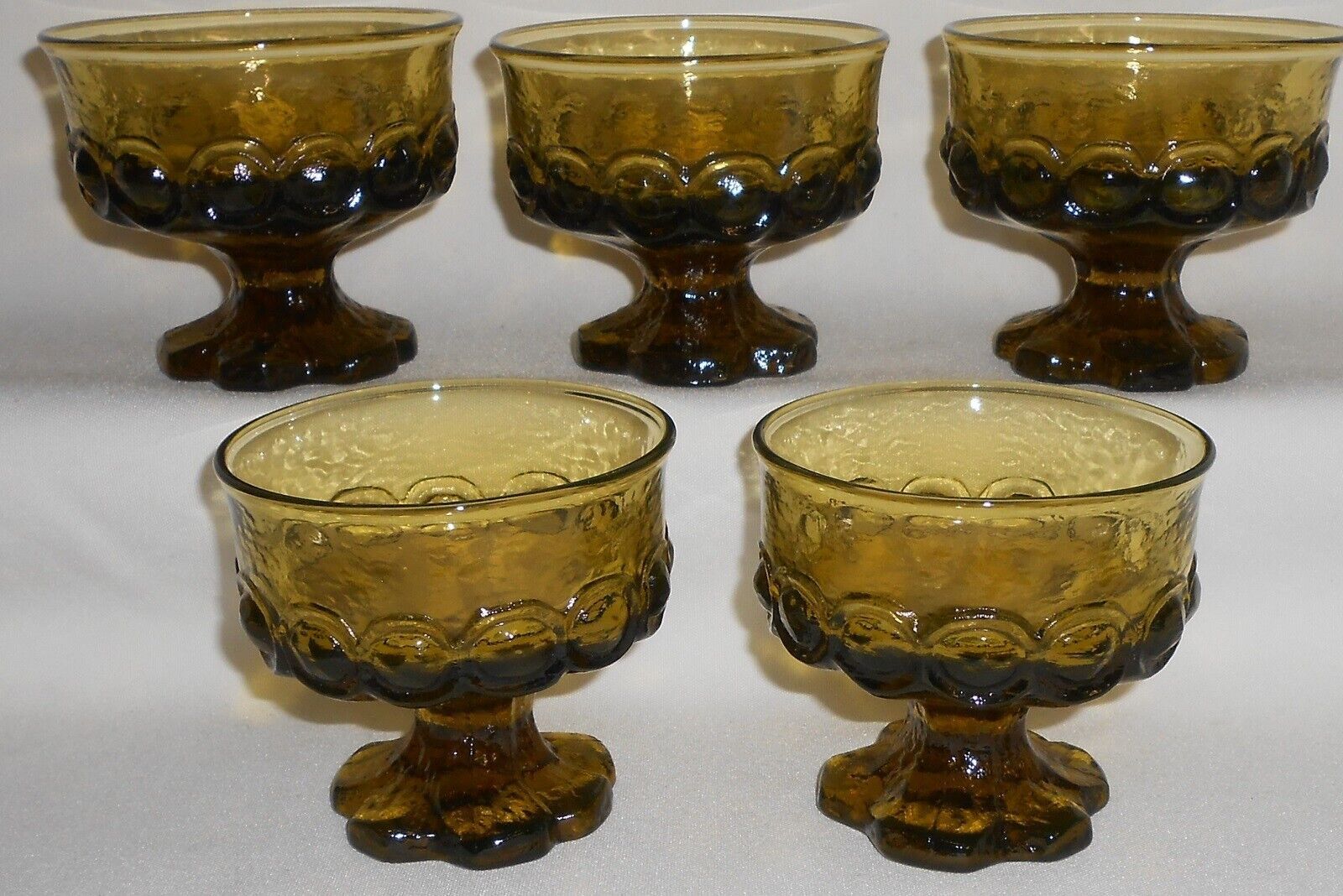 Set (5) Franciscan MADEIRA PATTERN 8 oz Olive Green SHERBETS ...