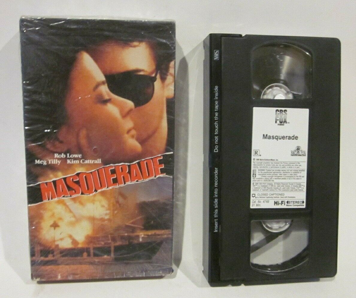 Masquerade VHS Tape Movie 1988 - Rob Lowe - Meg Tilly Kim Cattrall CBS ...