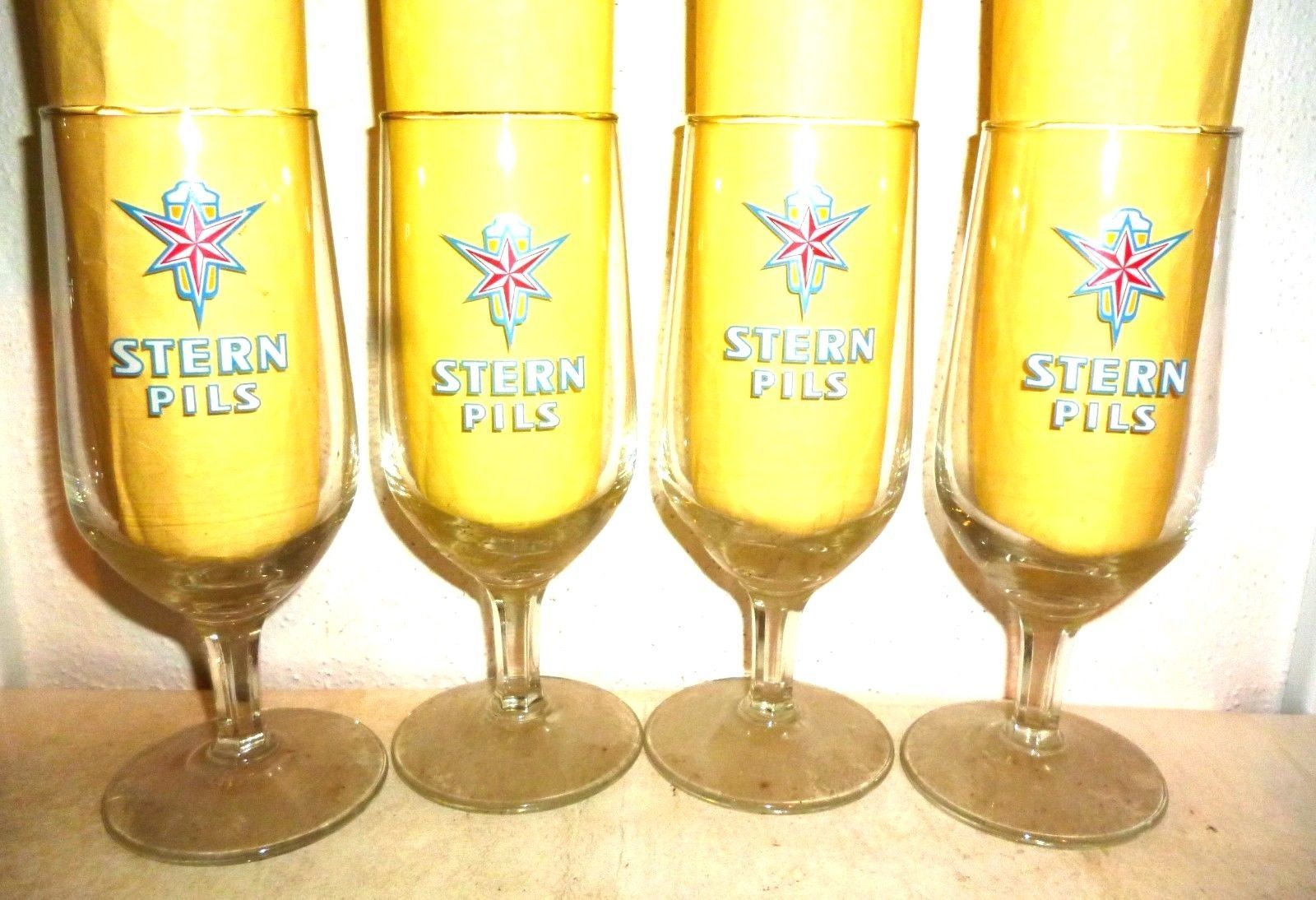 4 Stern Pils Essen German Beer Glasses - Germany