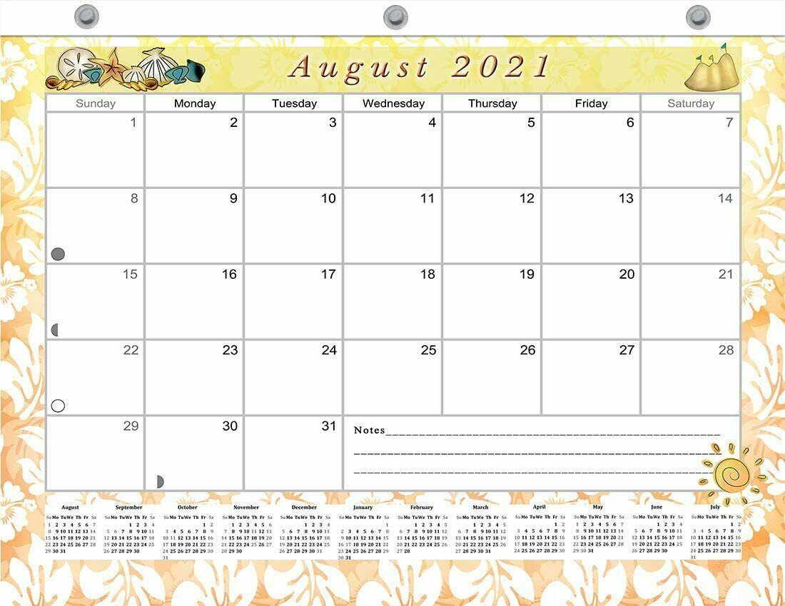 2021-2022 Academic Year 12 Months Student Calendar/Planner for 3-Ring ...