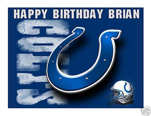 Indianapolis Colts Edible Cake Image Cake Topper - Decorations & Cake ...