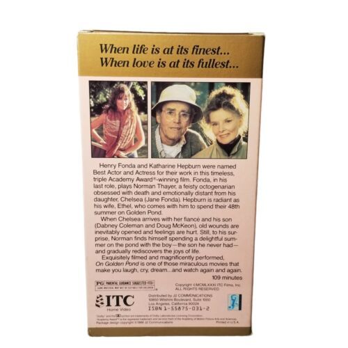 On Golden Pond VHS 1988 Vintage Katharine Hepburn , Jane Fonda , Henry ...