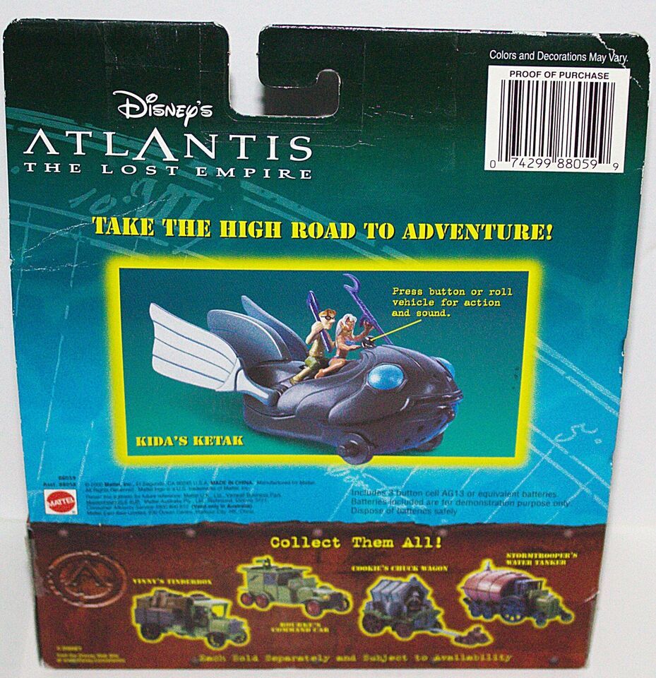 Disneys Atlantis The Lost Empire Princess Kida's Ketak 2000 Mattel ...