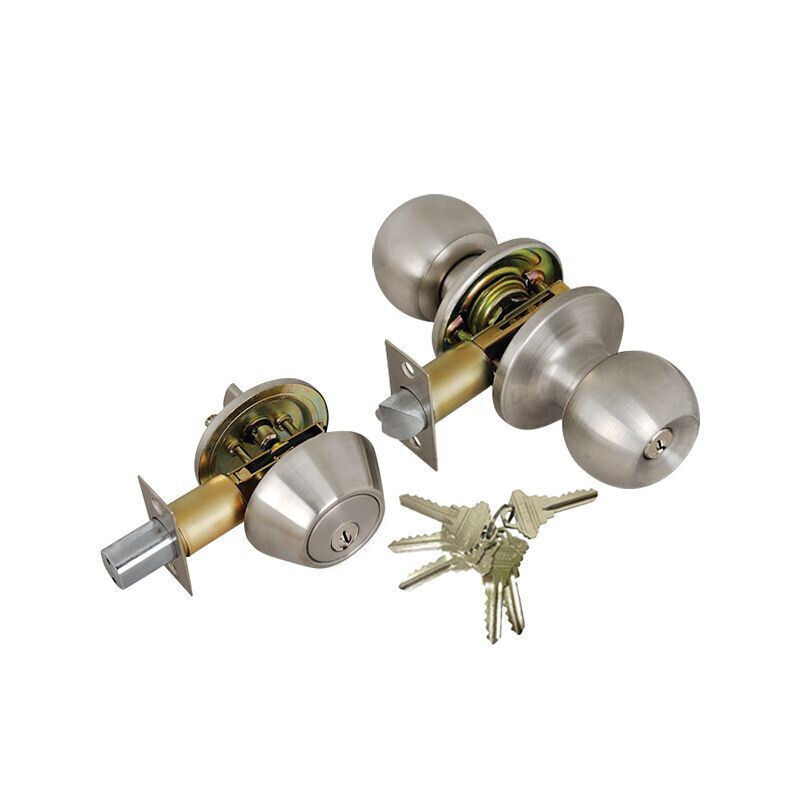 Premier Lock ED03C-M1 Stainless Steel Entry Door Knob Combo Lock Set ...