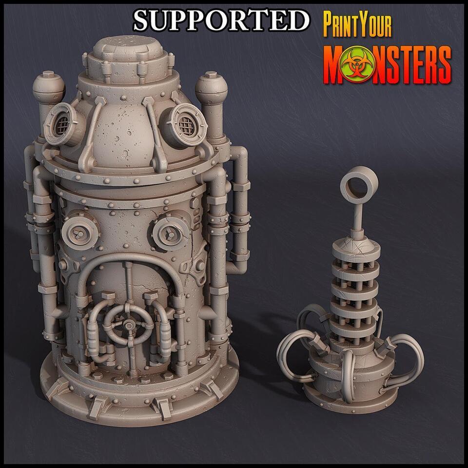 3D Printed Print Your Monsters Horrifying Laboratory Terrain Pack 28mm ...