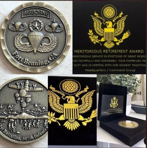 US Army Special Forces Airborne Challenge Coin Retirement Award ...