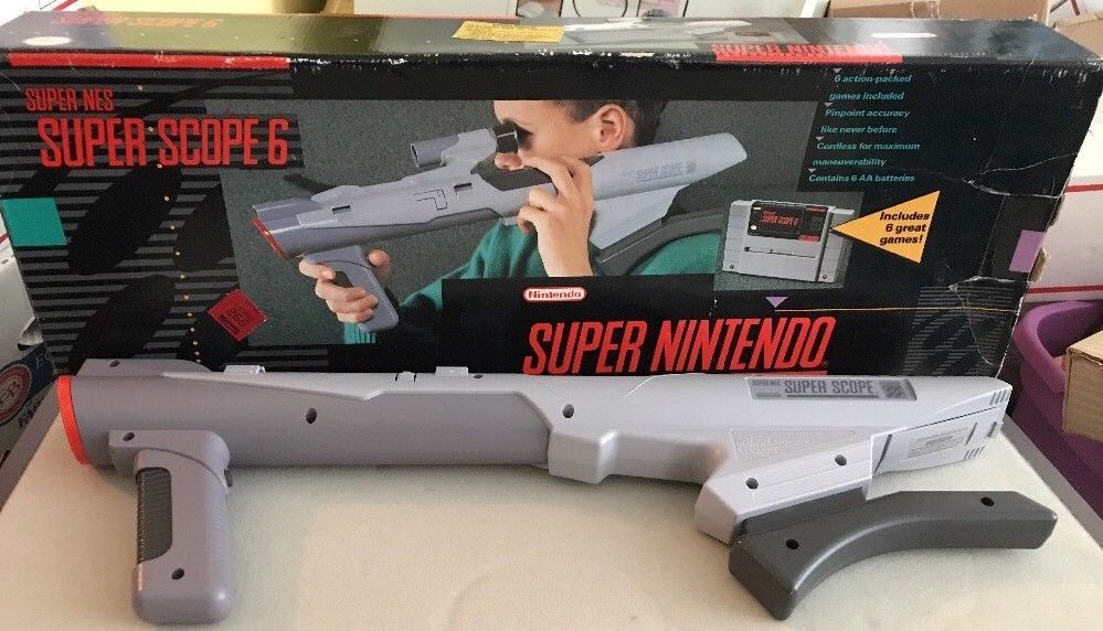 Vintage Super Nintendo NES SNES Super Scope 6 w/ Original Box EUC ...