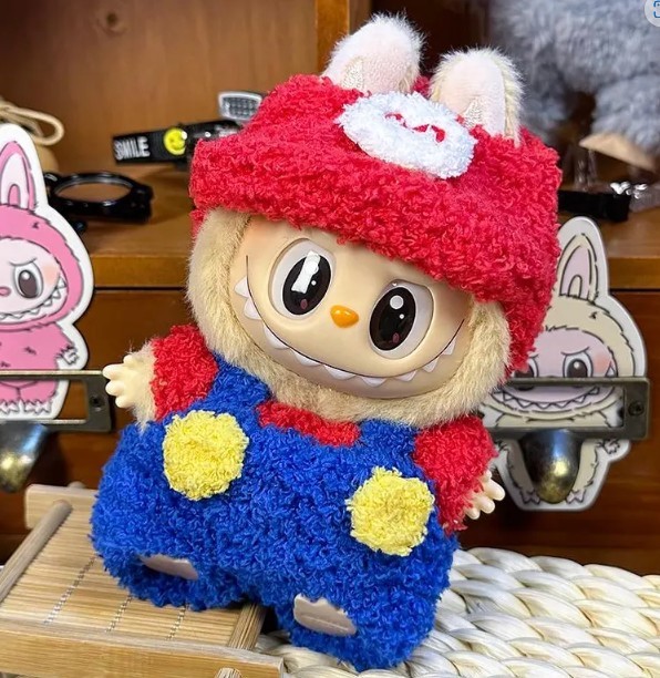 Labubu Doll Clothes – Mario-Inspired Plush Outfit for V1/V2/V3 Doll Not ...