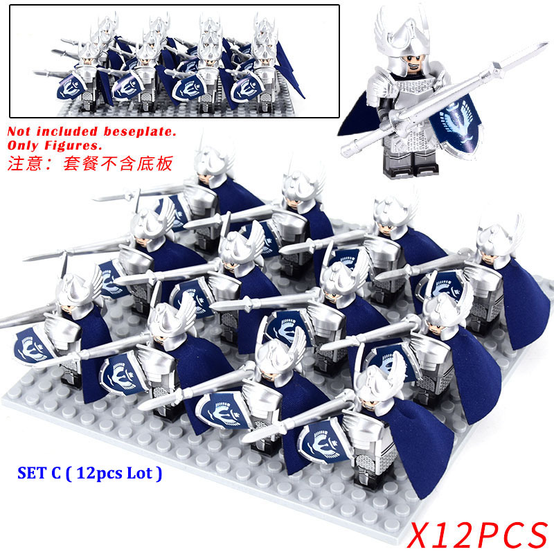 78pcs Swan Knights of Dol Amroth Gondor Army LOTR Custom Minifigure ...