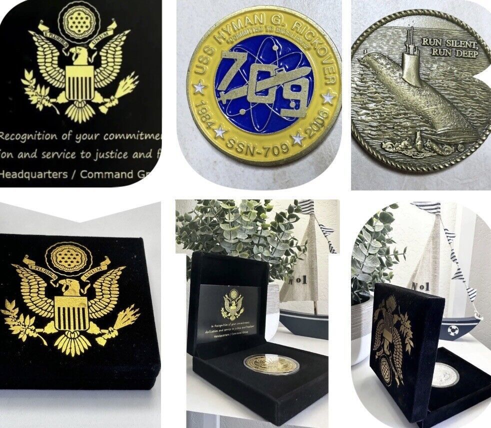 USS Hyman G Rickover SSN 709 Submarine Challenge Coin USN - Current ...