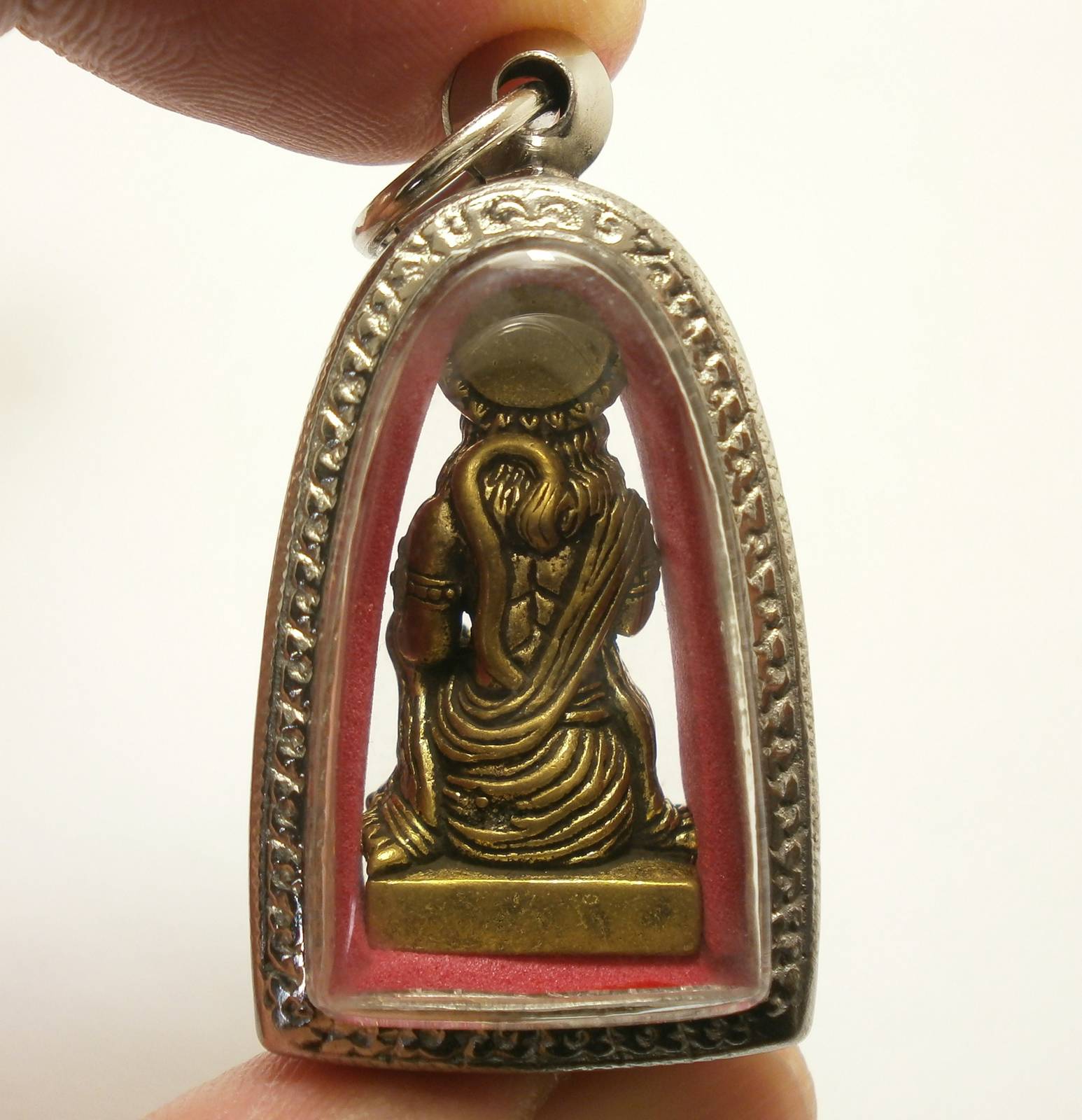 Lord Hanuman blessing Hindu Pendant real amulet monkey king magic mantra Ramayan - Amulets