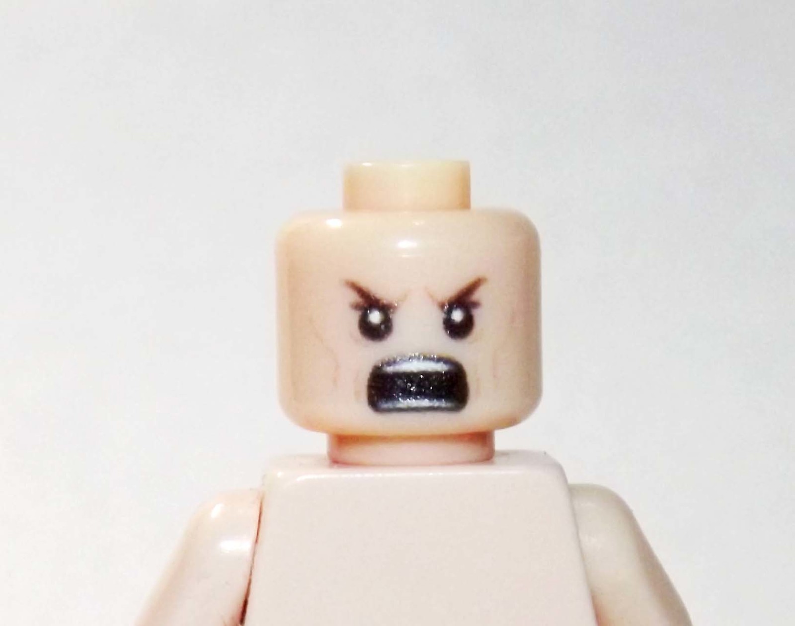 Minifigure Angry Yelling Head Head Diy Toys US - LEGO (R) Minifigures