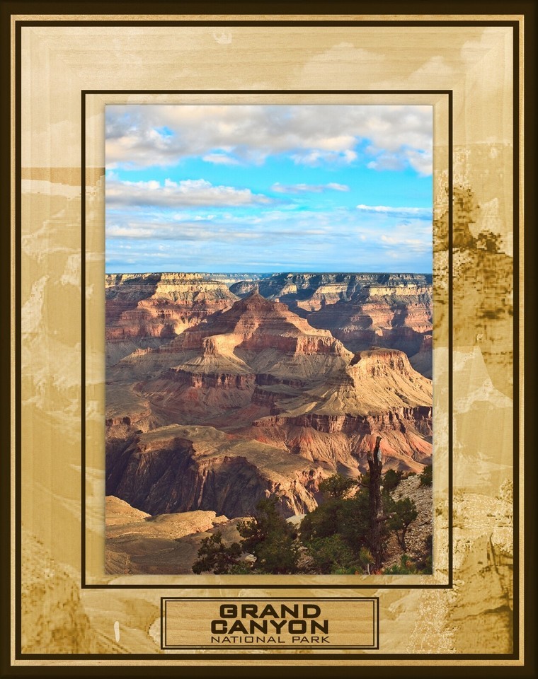 Grand Canyon National Park with Border Frame Portrait (8 x 10) - Frames