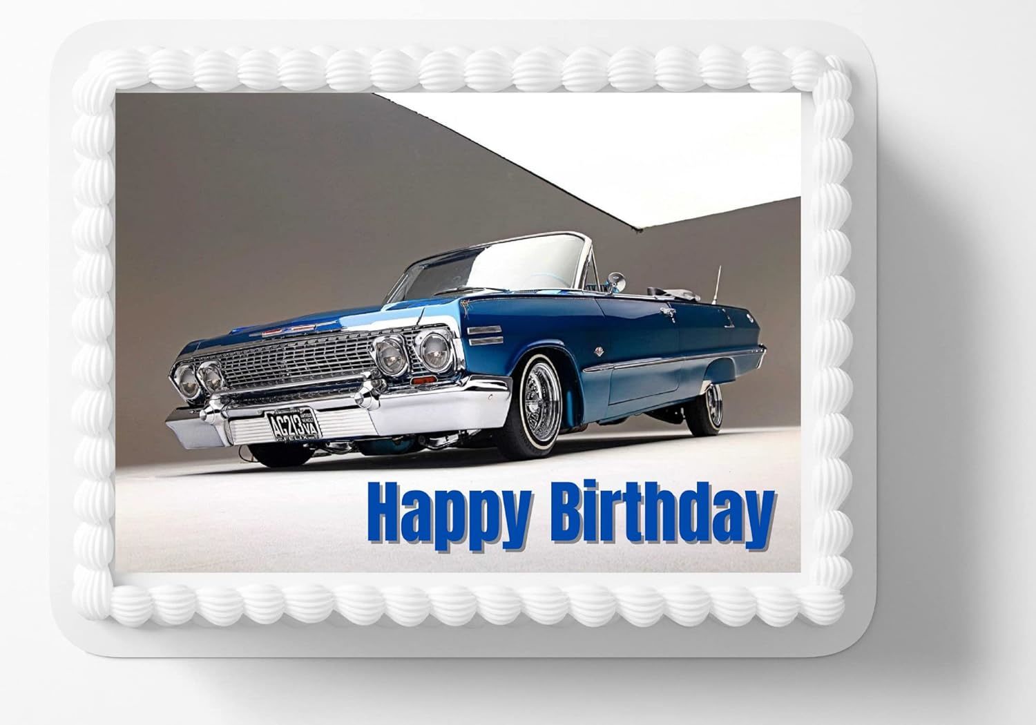 Impala Lowrider Birthday Edible Image Edible Cake Topper Frosting Sheet 1/2 shee - Other Baking ...