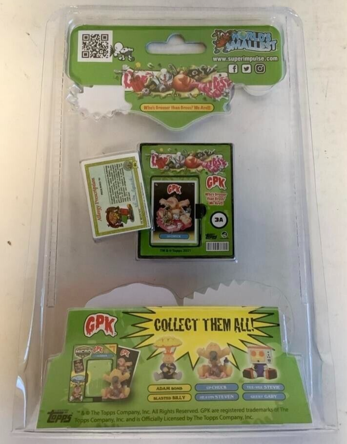 NEW World's Smallest 5040 Garbage Pail Kids UP CHUCK Micro Mini Figure ...