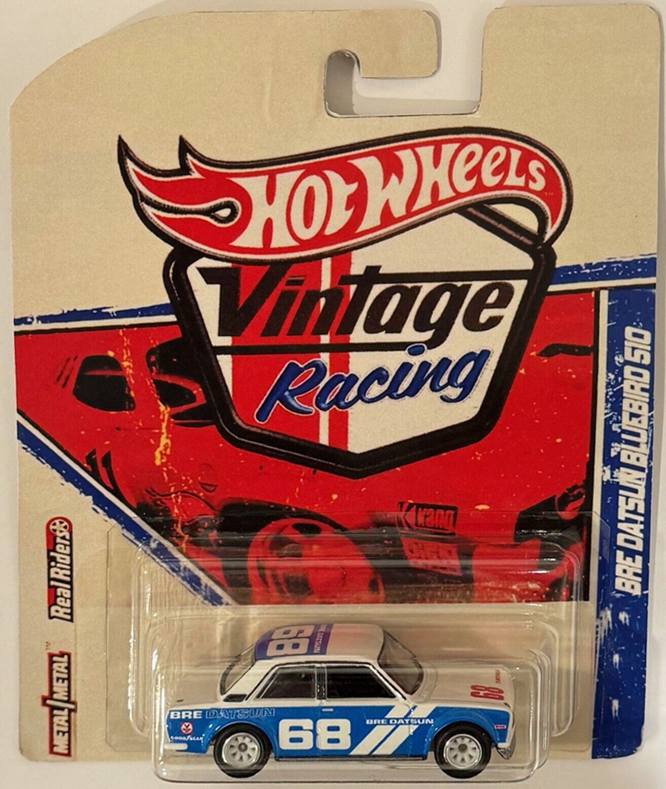Datsun 510 Bluebird Vintage Racing Series Custom Hot Wheels Car w/ Real ...