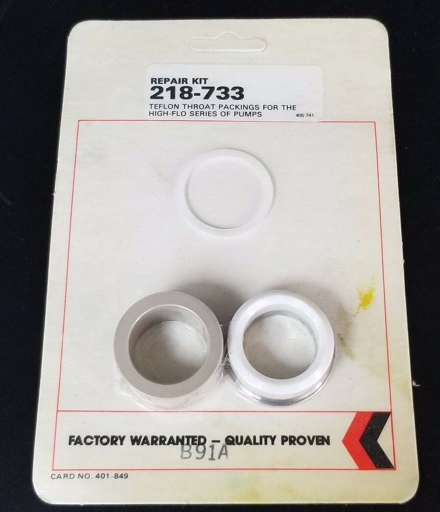 NEW GRACO 218-733 REPAIR KIT TEFLON THROAT PACKINGS FOR HIGH FLO SERIES ...