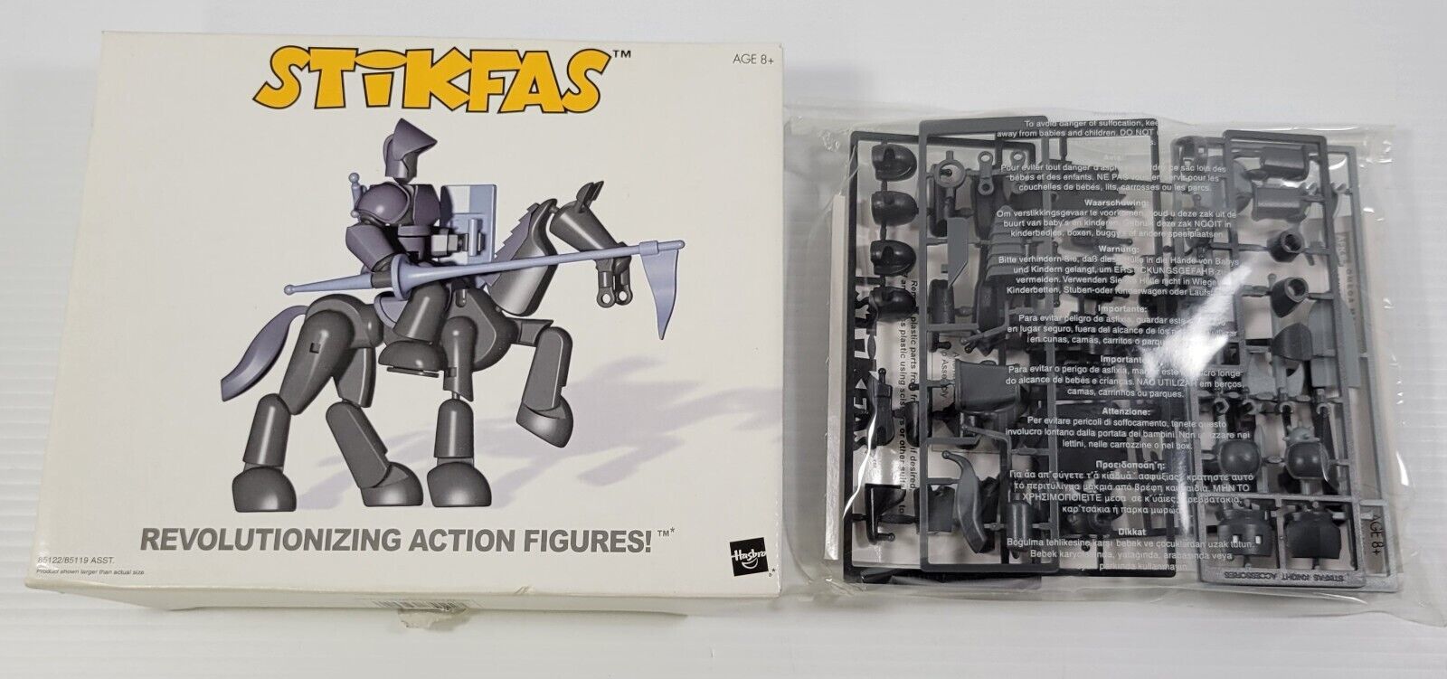 *B4) Hasbro Stikfas Omega Male Armored Knight Action Figure Building ...