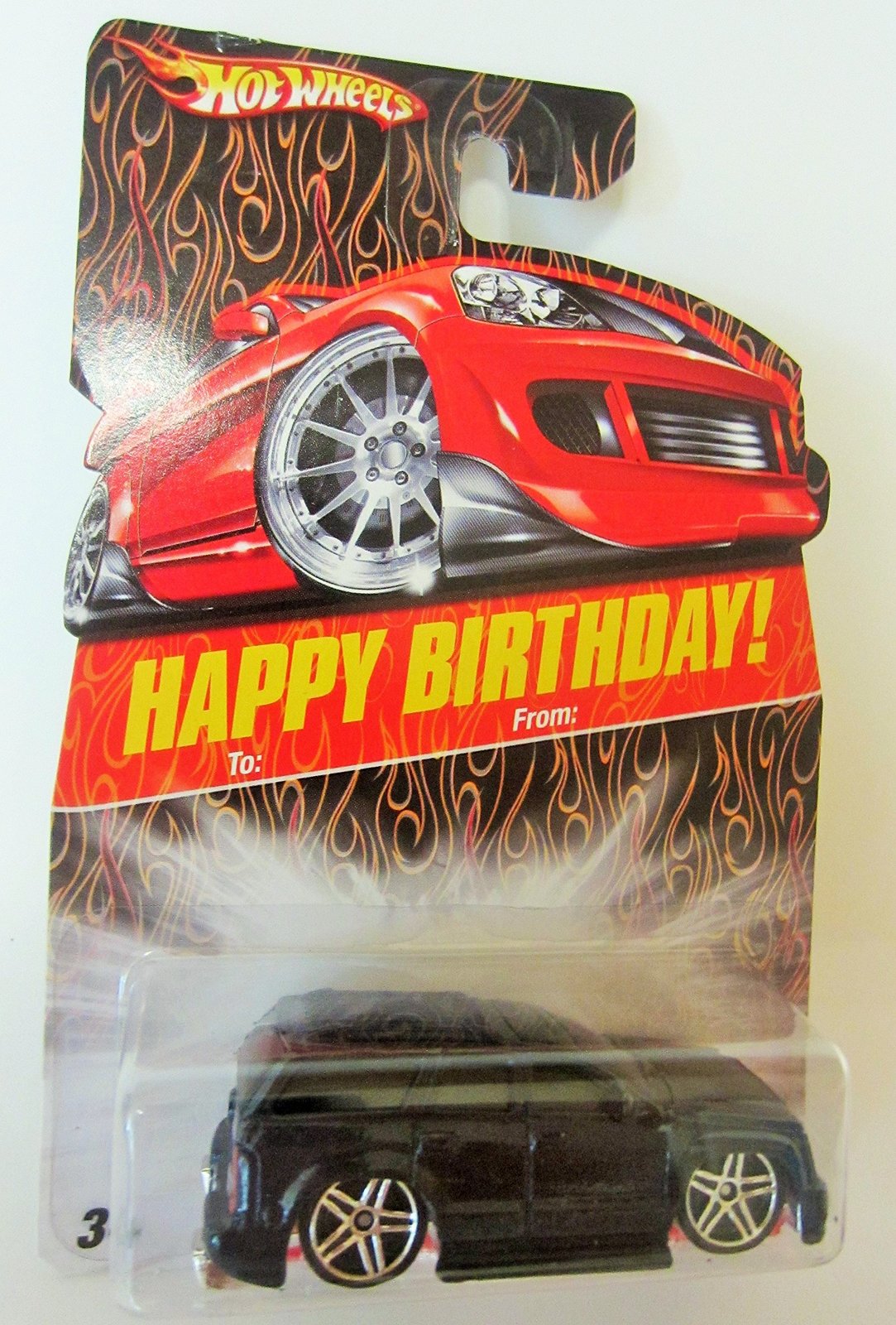 Hot Wheels Exclusive Happy Birthday Card Cadillac Escalade Dark Glitter ...