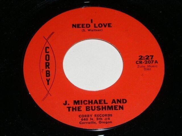 J. Michael Bushmen I Need Love Little John's Revenge 45 Rpm Record ...
