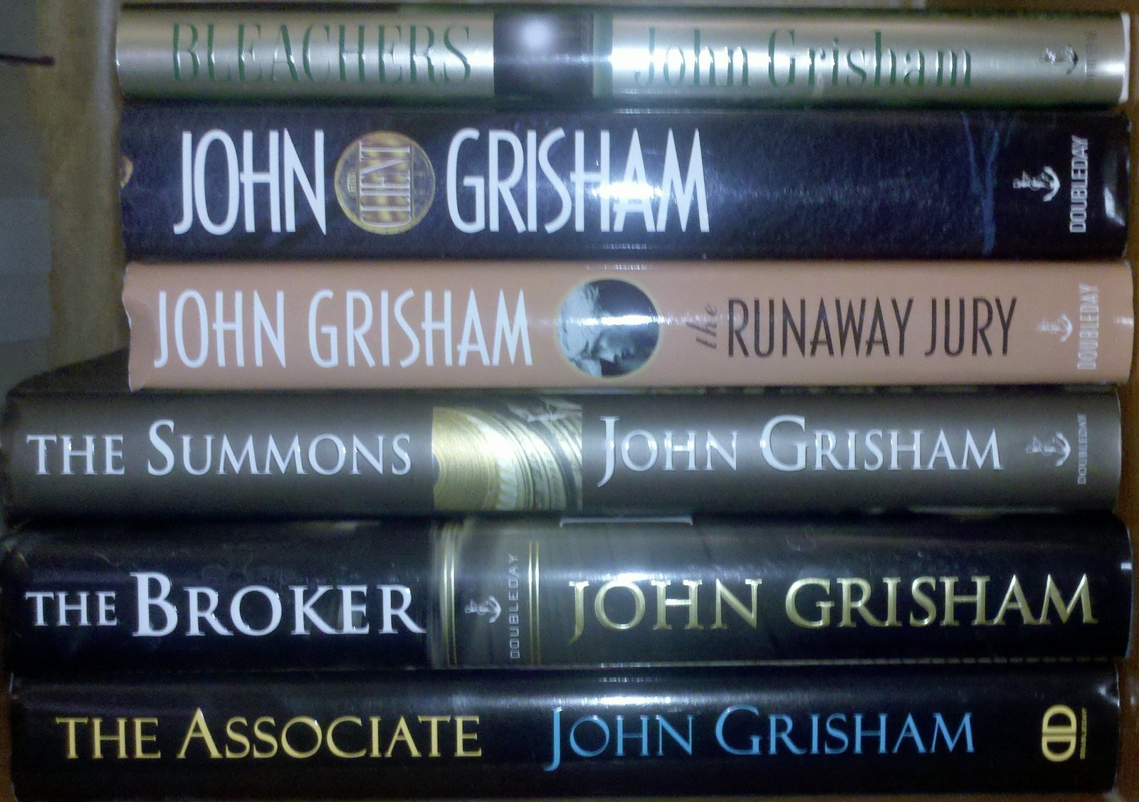 6 Volume Collection (Set) of John Grisham Novels Including: Bleachers ...