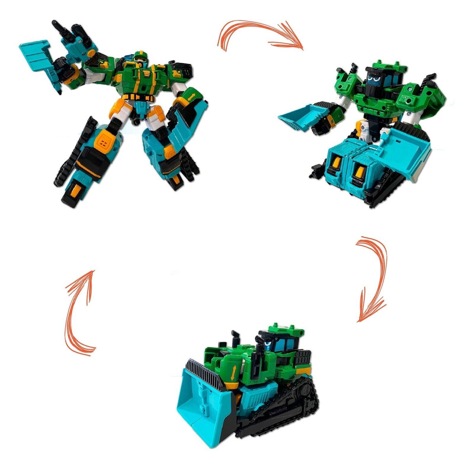 Metal Cardbot Buster Gallon Korean Bulldozer Transforming Action Figure ...