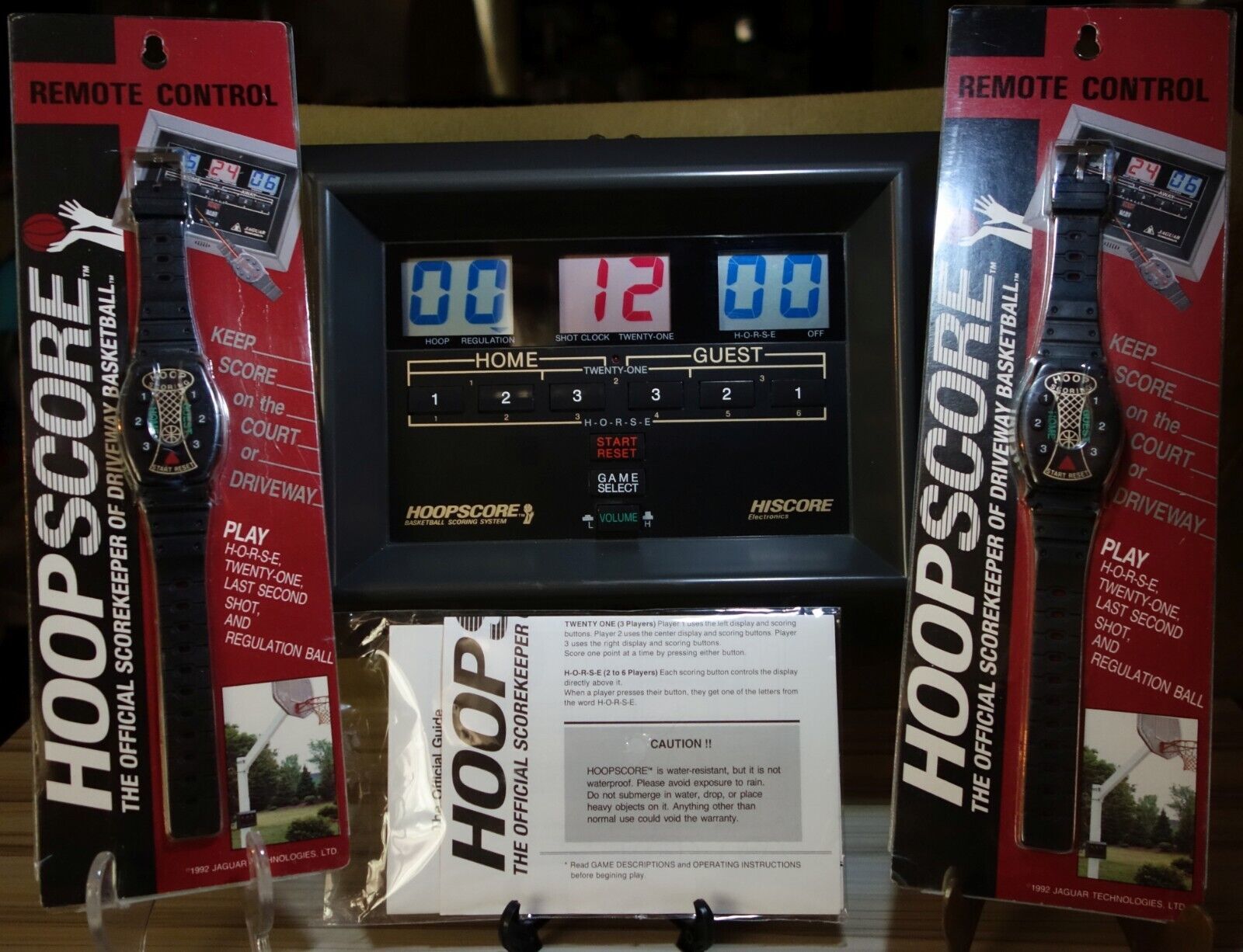 1992 HoopScore Driveway Basketball Electronic Scoreboard JH1000 + 2 ...