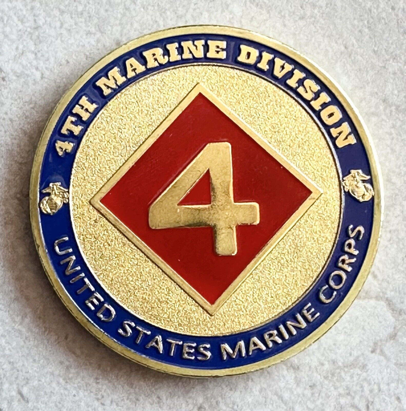 US MARINE CORPS - 4th MARINE DIVISION Challenge Coin USMC - Current ...