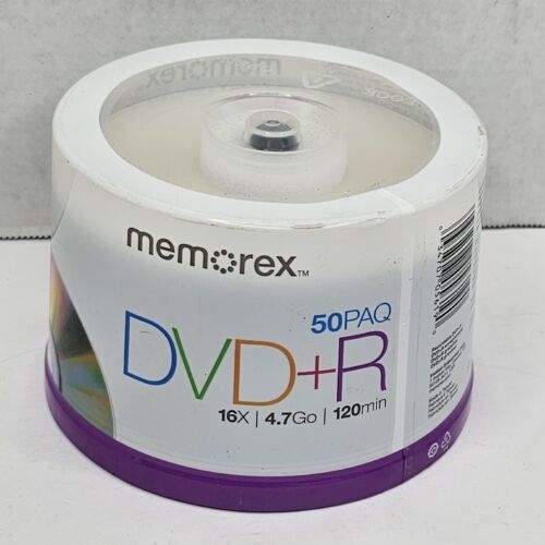 Memorex 50 Pack 16X 4.7GB DVD-R Spindle Factory Sealed - CD, DVD & Blu-ray Discs