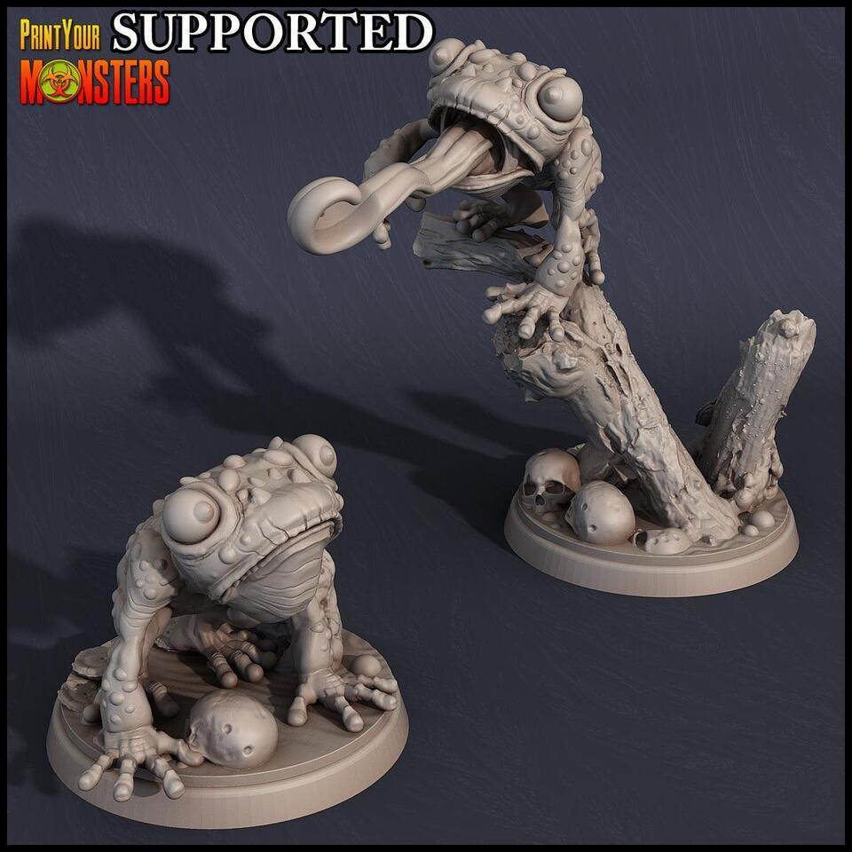 3D Printed Print Your Monsters Small Frog Set Swamp Invasion 28mm ...
