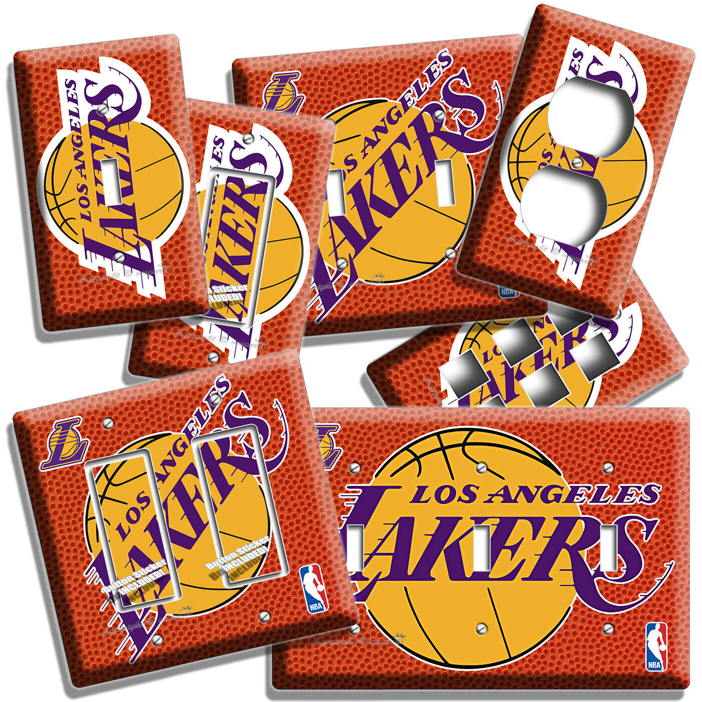 LOS ANGELES LAKERS BASKETBALL TEAM LIGHT SWITCH OUTLET WALL PLATE ...