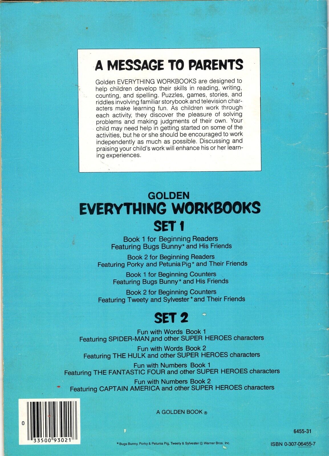 Marvel Hulk Everything Workbook ORIGINAL Vintage 1980 Golden Book 33% ...